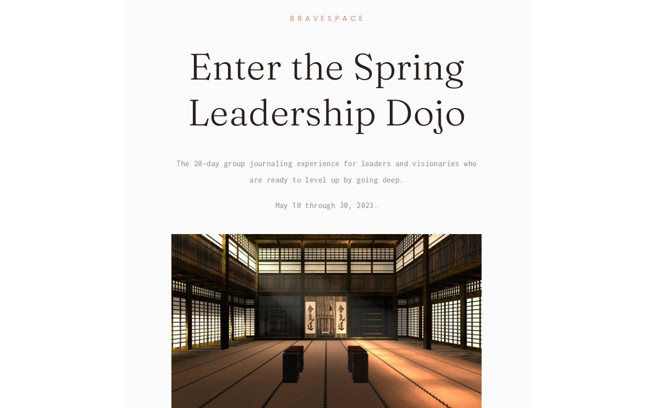 Spring Leadership Dojo